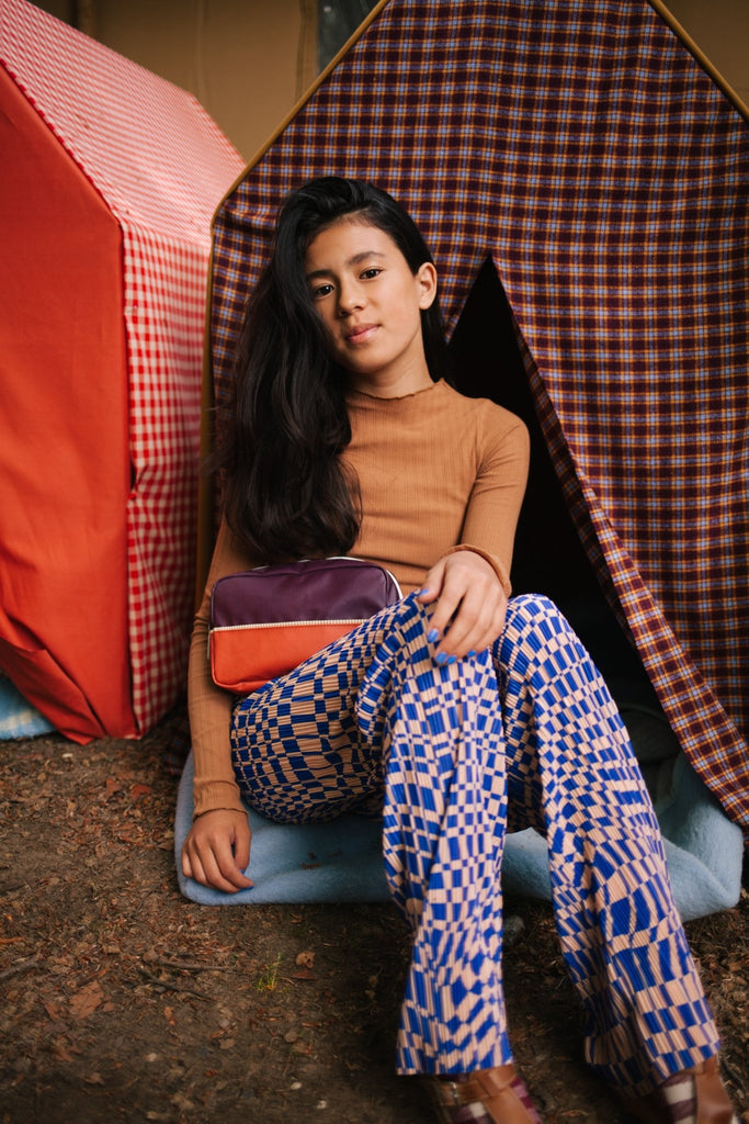 Fanny Pack Large: Stormy Purple + Love Story Red